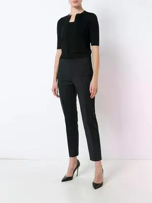 Akris Cropped Round-neck Cardigan