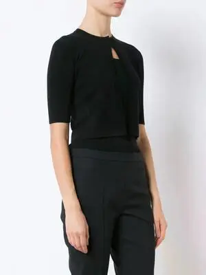 Akris Cropped Round-neck Cardigan