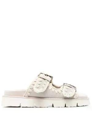 Mou Bio Crochet-trim Buckle-strap Sandals