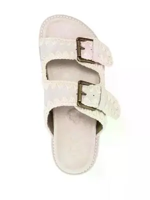Mou Bio Crochet-trim Buckle-strap Sandals
