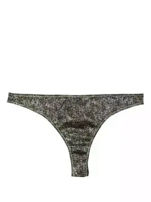 FLEUR DU MAL Luxe Thong Grey