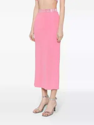 David Koma Crystal-embellished Midi Skirt