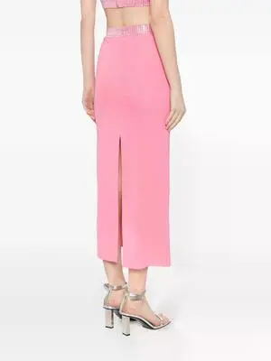 David Koma Crystal-embellished Midi Skirt