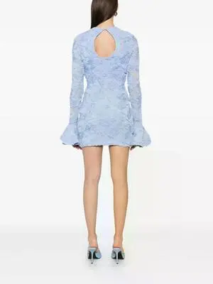 ROTATE BY BIRGER CHRISTENSEN Floral-appliqué Mesh Mini Dress