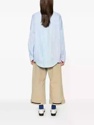 Plan C Striped Poplin Shirt