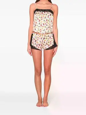 FLEUR DU MAL Charlotte Lace Tap Shorts