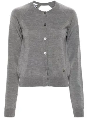 Moschino Mélange-effect Virgin Wool Cardigan