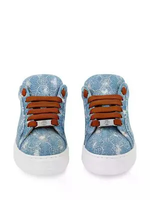 Philipp Plein Monogram Strass Sneakers - Blue
