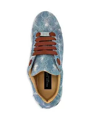 Philipp Plein Monogram Strass Sneakers - Blue