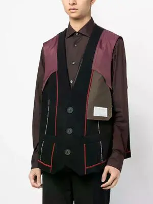 Kolor Patchwork Wool Vest