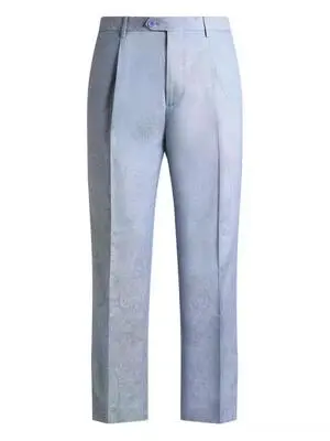 Etro Paisley-jacquard Cotton Trousers