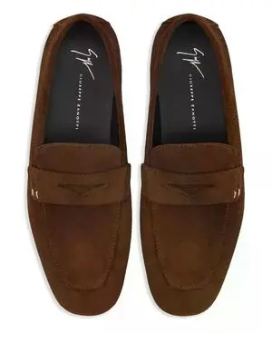 GIUSEPPE ZANOTTI Christophe Suede Loafers - Brown