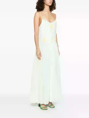 FORTE_FORTE Geometric-embroidered Maxi Dress