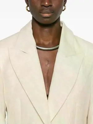 P.a.r.o.s.h Linen Blazer - Neutrals