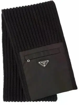 Prada Shaker Knit Scarf - Black