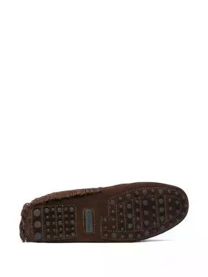 SCAROSSO Fringed Suede Loafers