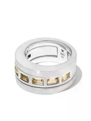 Tom Wood Double Arch Quartz Ring - Silver
