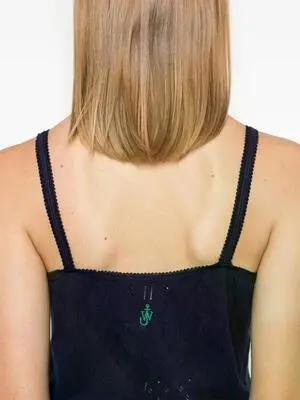 JW Anderson Pointelle-knit Top - Blue