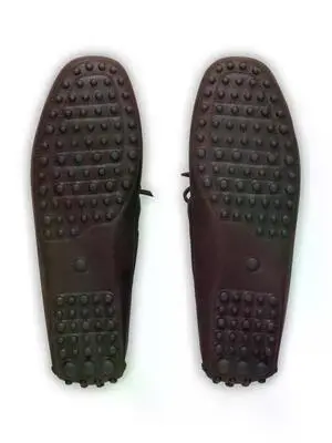 Car Shoe Soft Antique Leather Boat Shoes - Brown