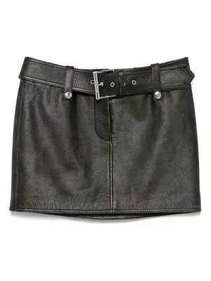 Alexander McQueen Leather Mini Skirt