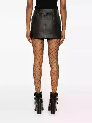 Alexander McQueen Leather Mini Skirt