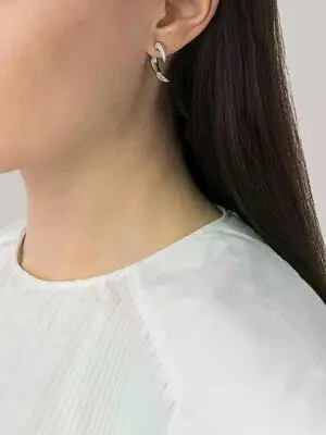 SHAUN LEANE 18kt White Gold Talon Diamond Earrings