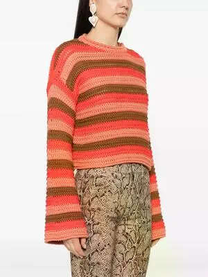 La DoubleJ Bell-sleeve Striped Jumper