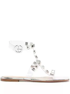 GIANVITO ROSSI Crystal-embellished Sandals - Silver