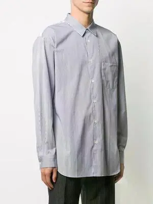 Comme Des Garçons Contrast Striped Pocket Shirt
