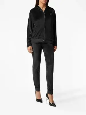 Philipp Plein Crystal-embellished Plush Tracksuit Set