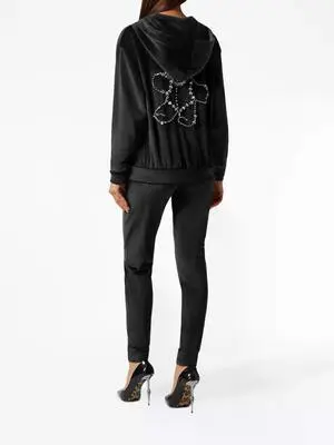 Philipp Plein Crystal-embellished Plush Tracksuit Set