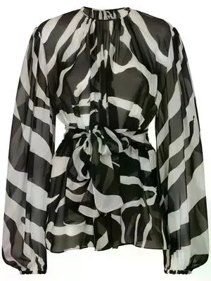 Dolce & Gabbana Zebra-print Chiffon Blouse