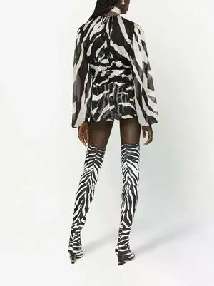 Dolce & Gabbana Zebra-print Chiffon Blouse