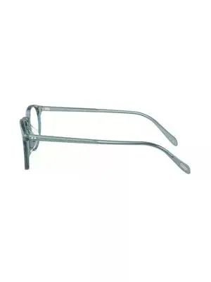 Oliver Spencer Riley-r Round-frame Glasses - Blue