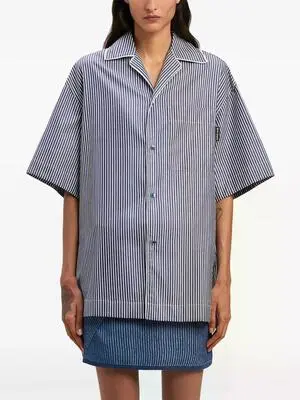 Palm Angels Logo-print Striped Shirt