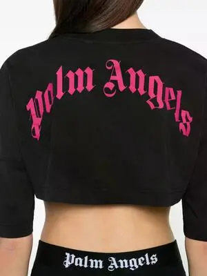 Palm Angels Logo-print Cropped T-shirt