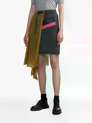 Kolor Asymmetric Panelled Mini Skirt