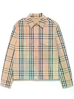 Burberry Checked Cotton Canvas Jacket