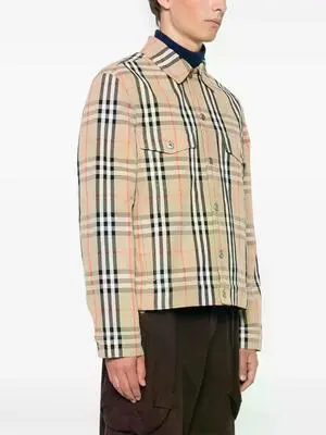 Burberry Checked Cotton Canvas Jacket