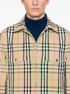 Burberry Checked Cotton Canvas Jacket