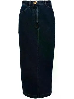 Oscar De La Renta High-rise Denim Pencil Skirt