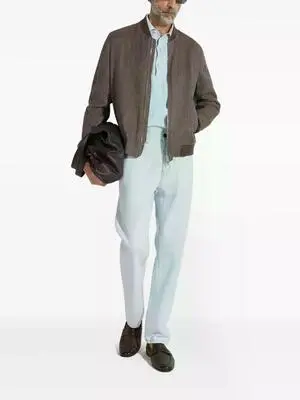 Zegna Oasi Lino Bomber Jacket
