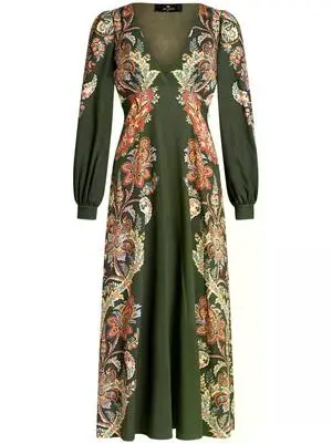 Etro Floral Print Twill Dress