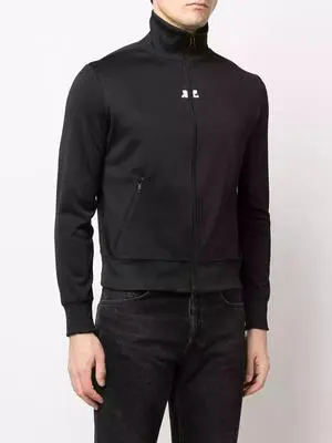 COURREGES Logo-print Roll Neck Jumper