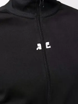 COURREGES Logo-print Roll Neck Jumper