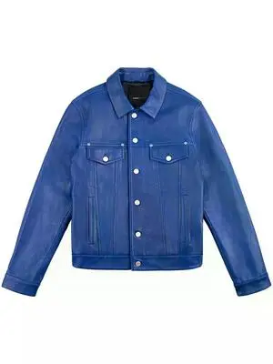 PURPLE BRAND Leather Jacket - Blue