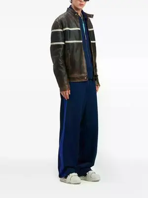 Palm Angels Crystal Pin-up Biker Jacket