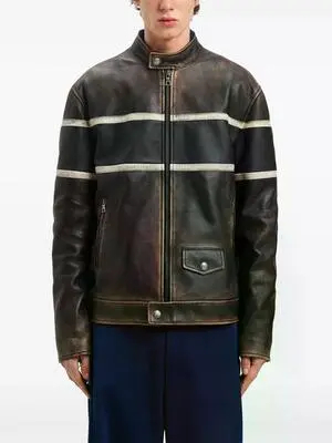 Palm Angels Crystal Pin-up Biker Jacket