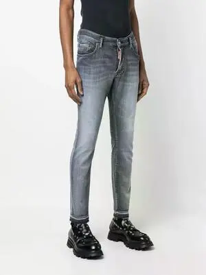 Dsquared2 Faded Skinny Jeans - Grey