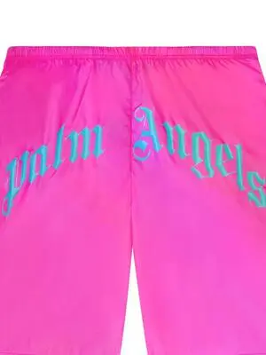 Palm Angels Curved-logo Swim Shorts